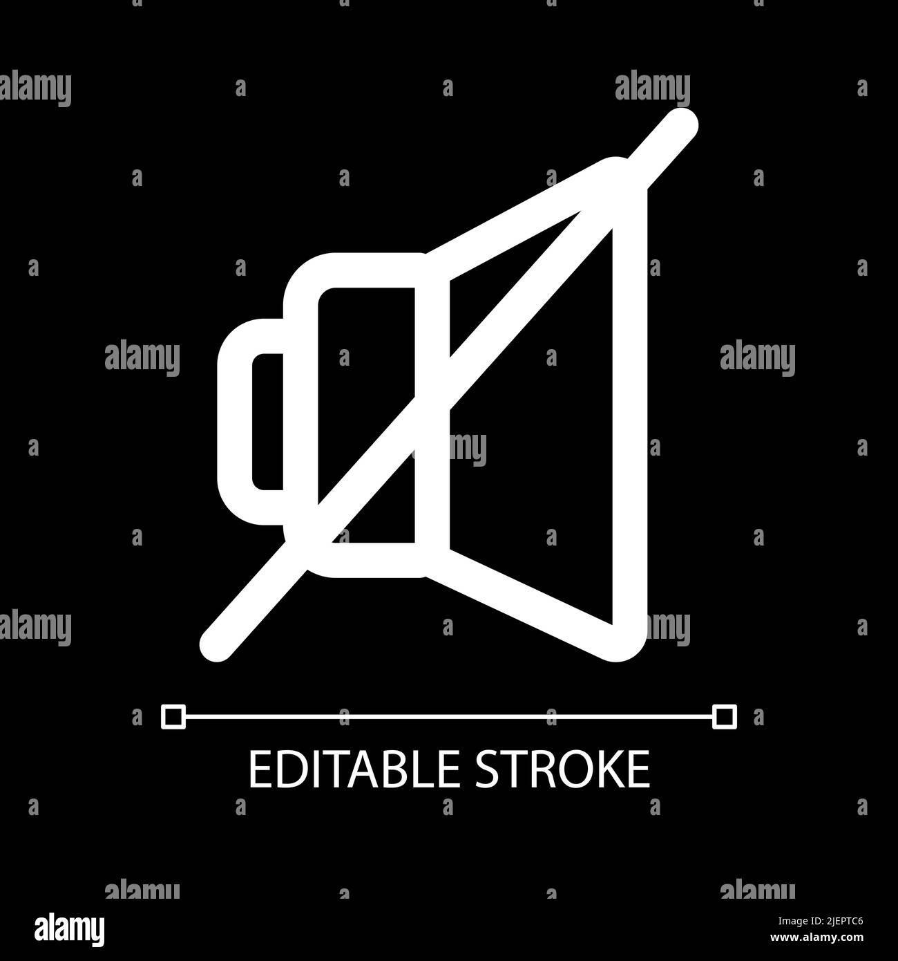 Mute white linear ui icon for dark theme Stock Vector Image & Art - Alamy