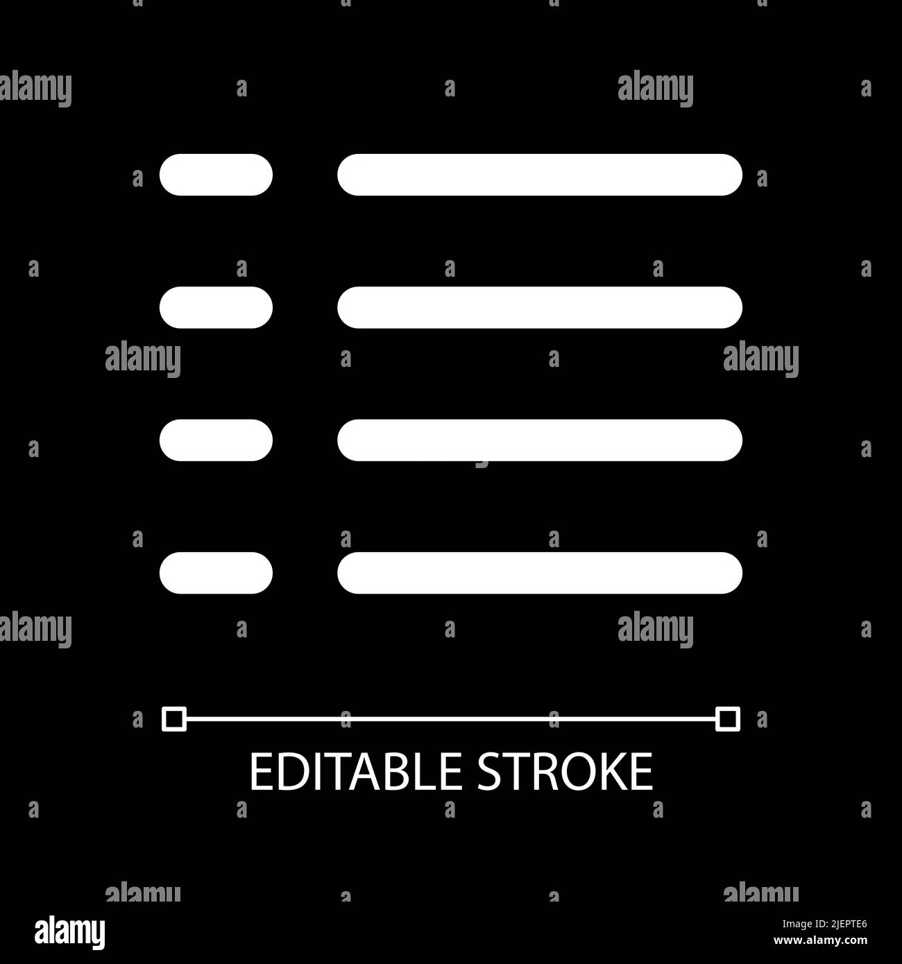 Playlist white linear ui icon for dark theme Stock Vector Image & Art ...