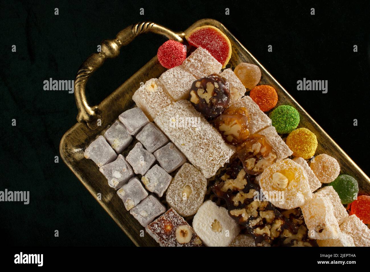 assorted Turkish delights in tray Stock Photo - Alamy