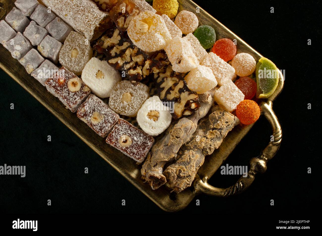 assorted Turkish delights in tray Stock Photo - Alamy