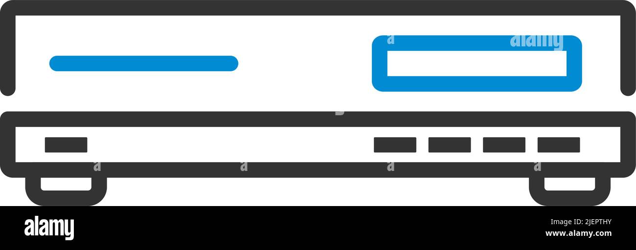 Media Player Icon. Editable Bold Outline With Color Fill Design. Vector ...