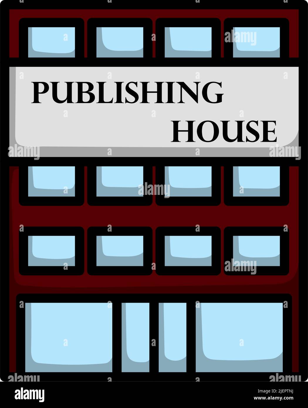 Publishing House Icon. Editable Bold Outline With Color Fill Design ...