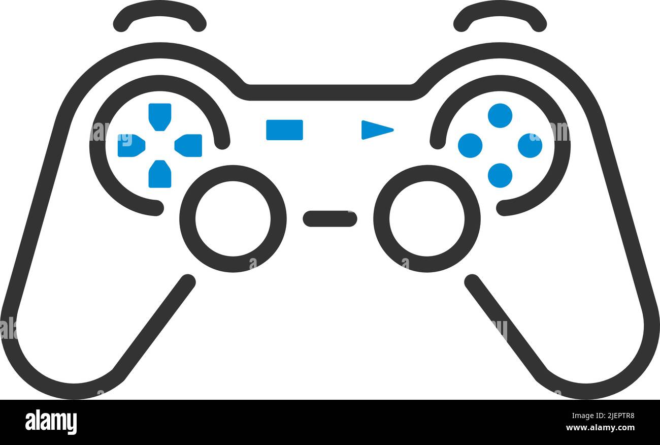 Gamepad Icon. Editable Bold Outline With Color Fill Design. Vector ...