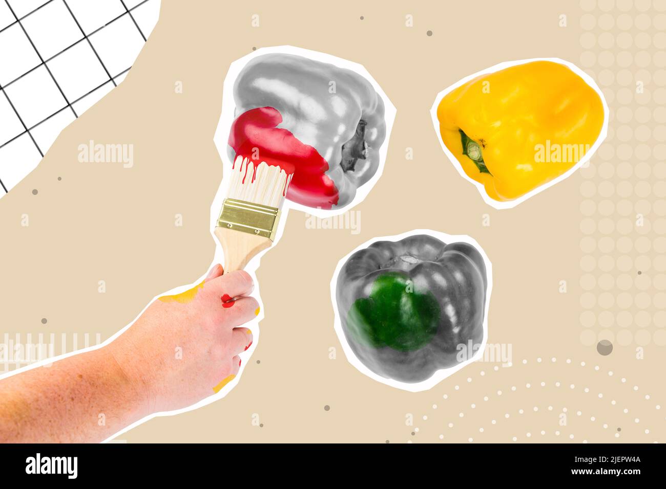 Creative abstract template graphics image of arm palm coloring sweet ...