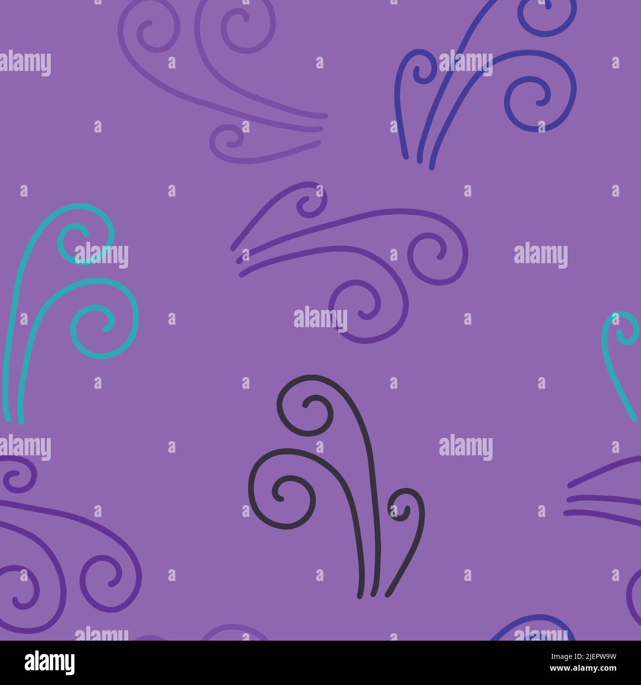 Swirl icon vector illustration. Seamless pattern. Hand drawn colorful ...