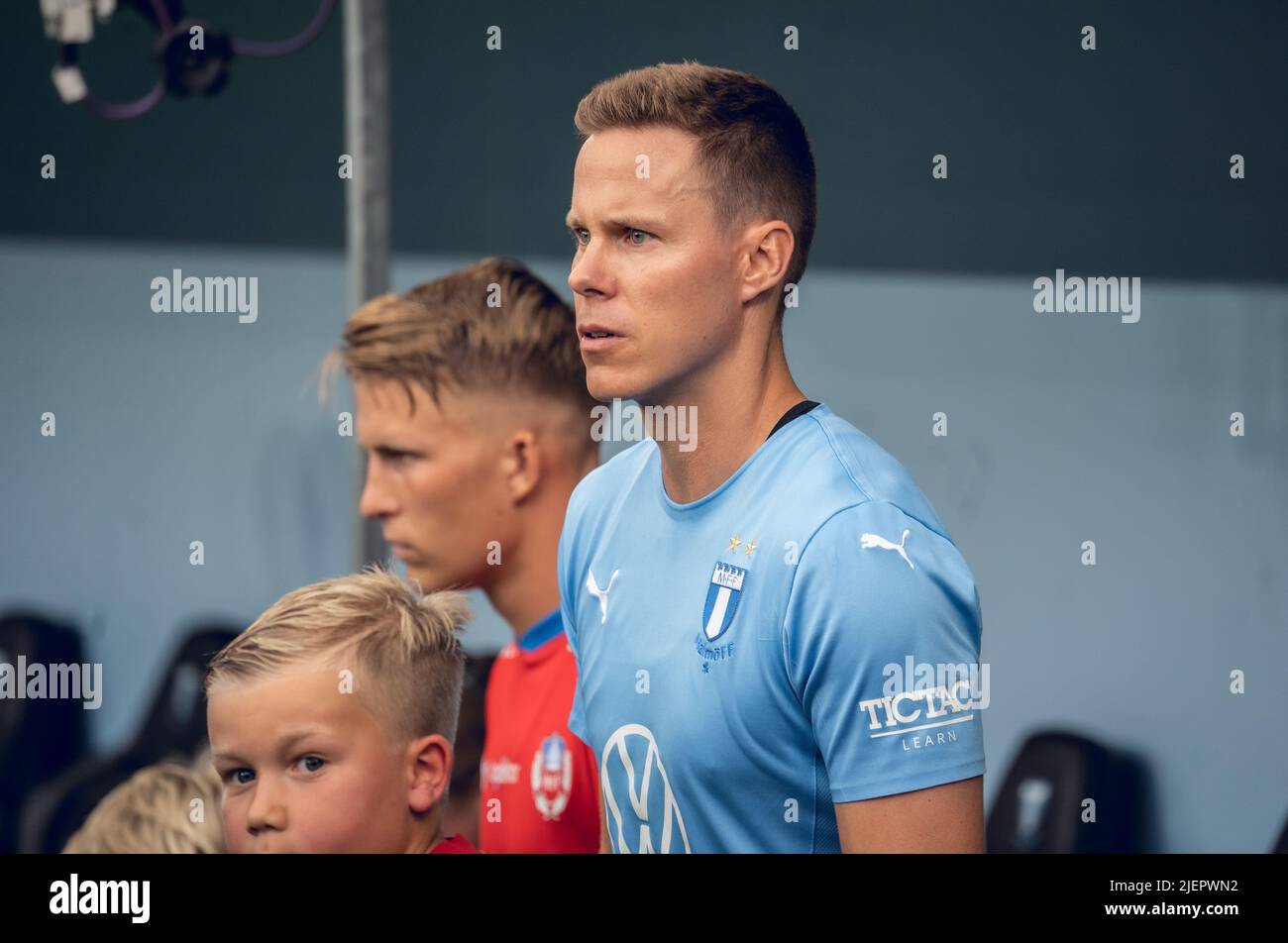Malmoe, Sweden. 27th June, 2022. Niklas Moisander of Malmoe FF enters ...