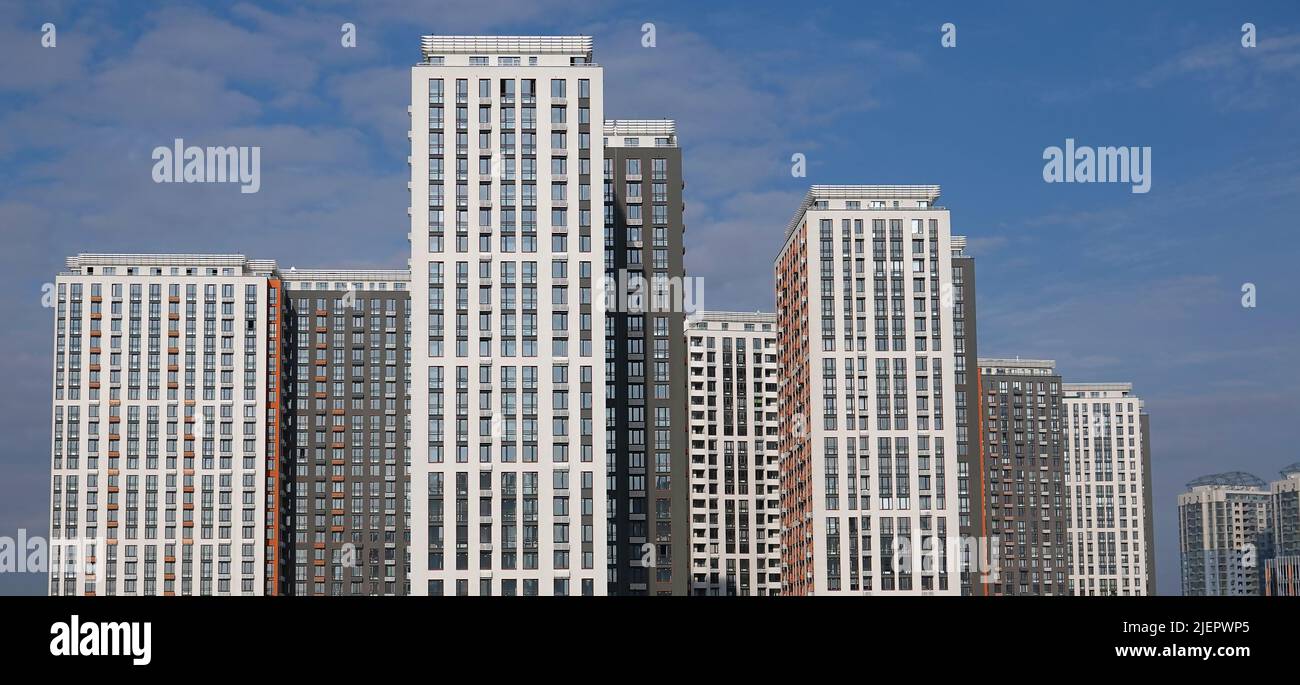 Kiev, Ukraine October 14, 2021: New city quarter with high-rise ...