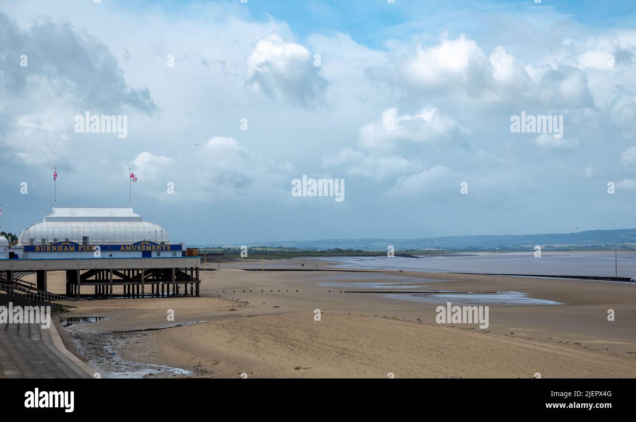 A view of Burnham Pier in Burnham On Sea, Somerset,UK Stock Photo - Alamy