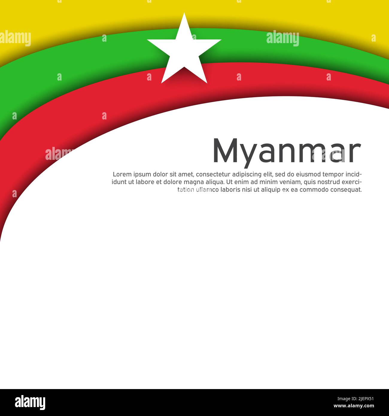 Abstract waving myanmar flag. Creative background for design of ...