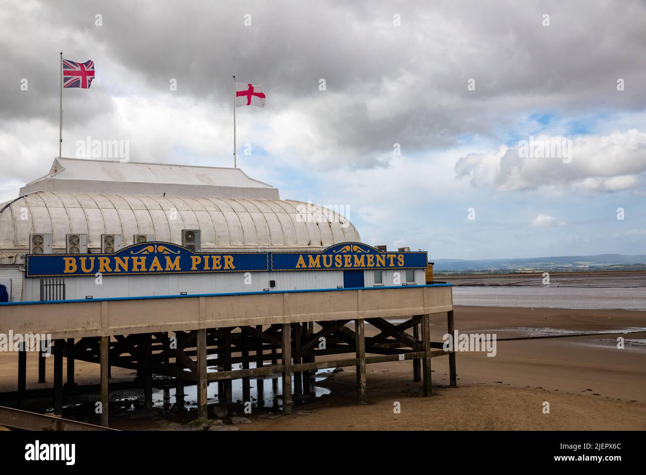 A view of Burnham Pier in Burnham On Sea, Somerset,UK Stock Photo - Alamy