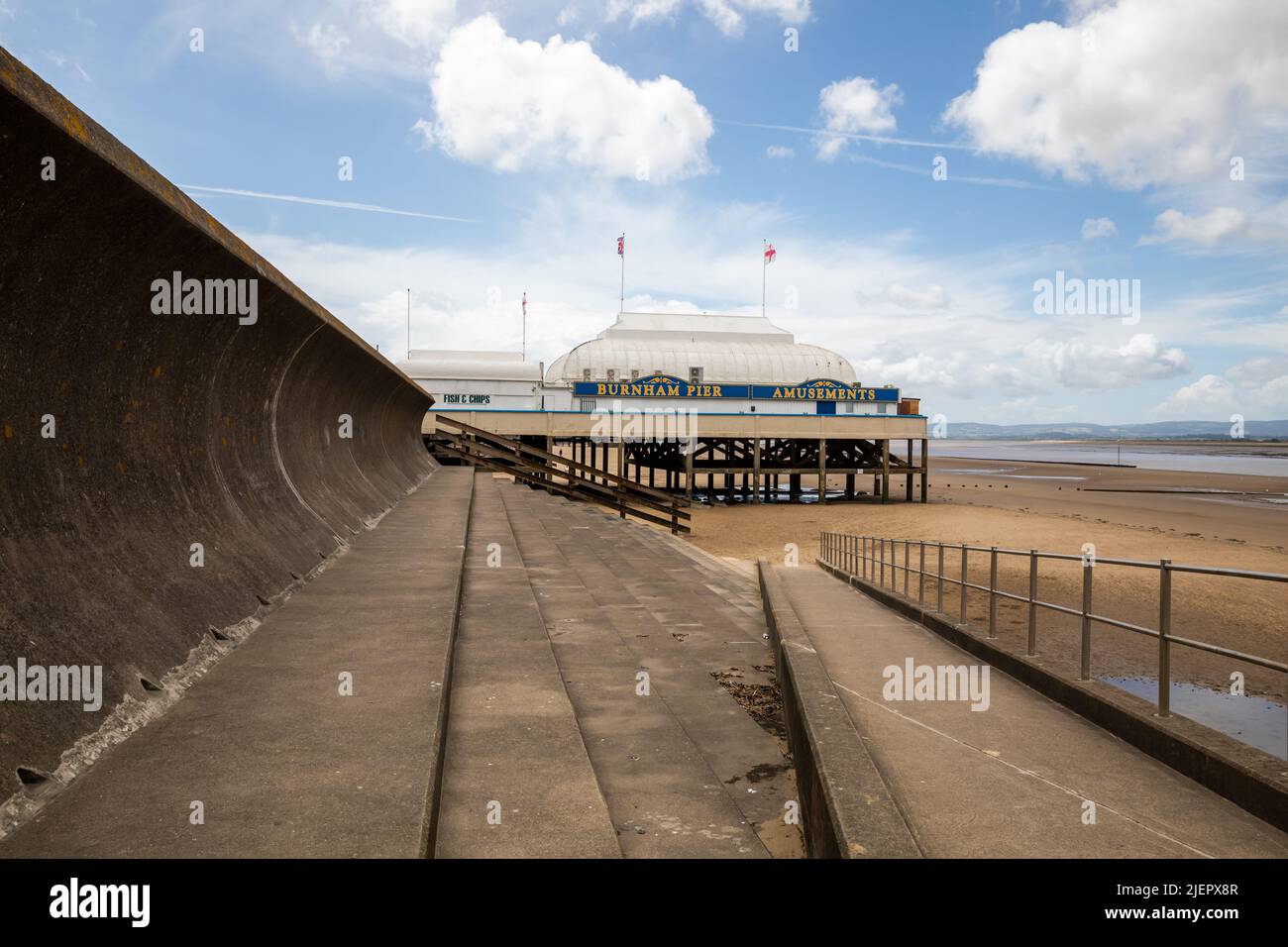 A view of Burnham Pier in Burnham On Sea, Somerset,UK Stock Photo - Alamy
