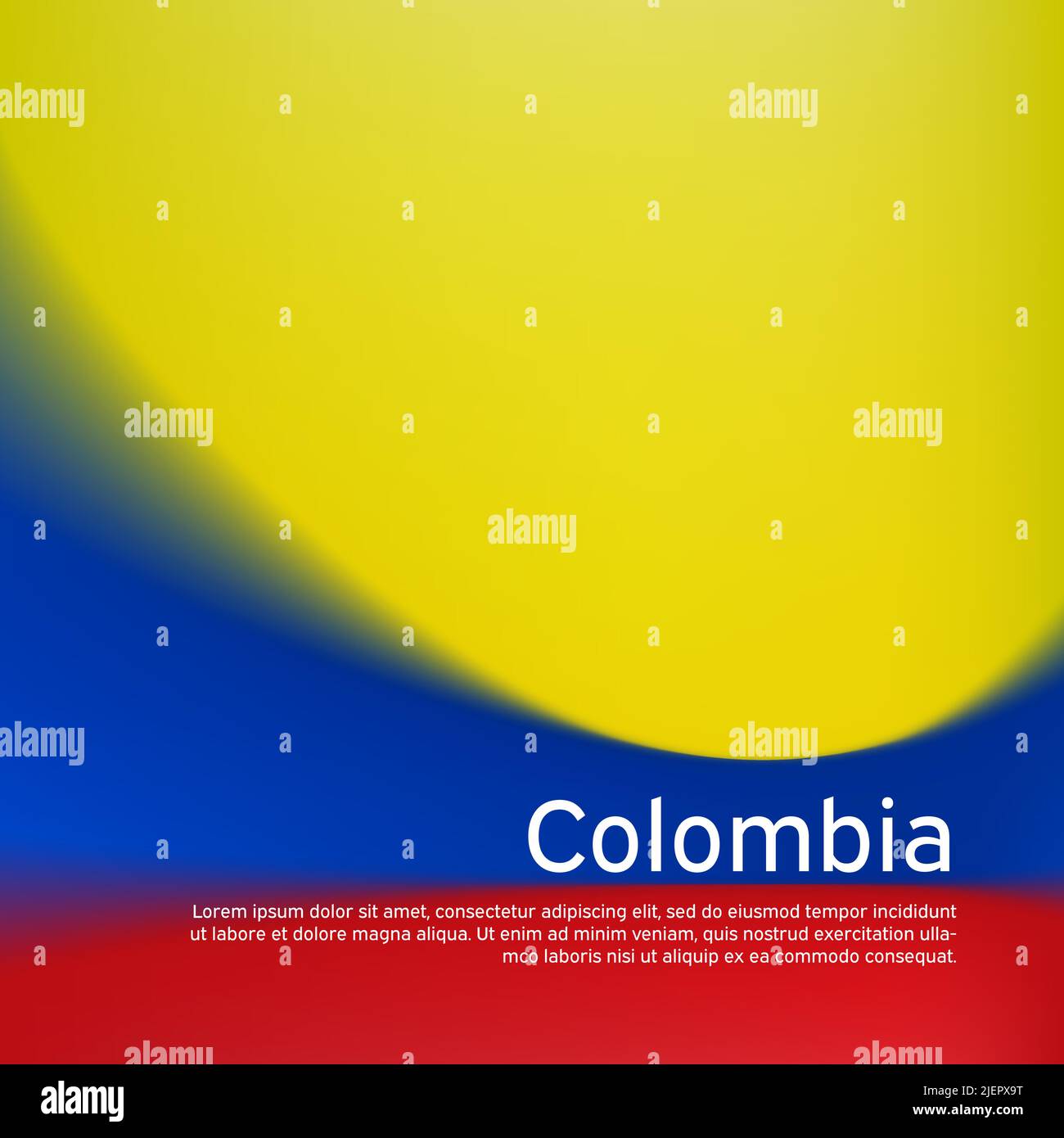 Colombia flag background. Blurred pattern in the colors of the ...