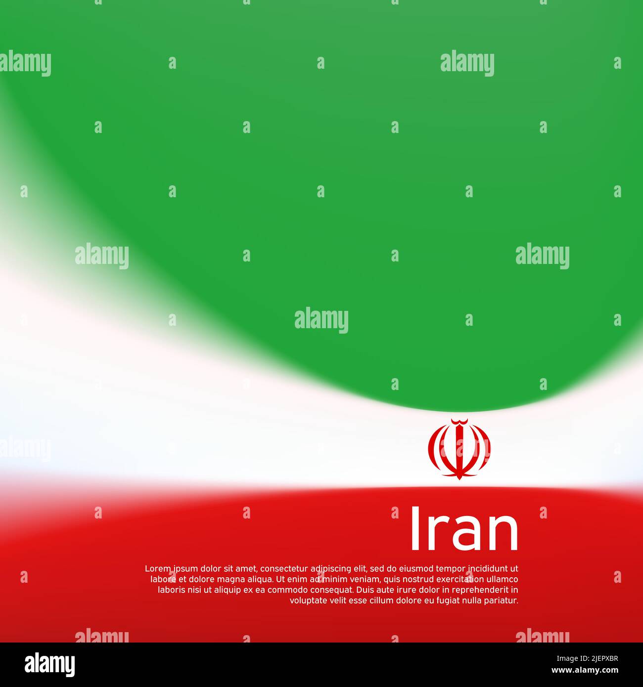 Iran flag background. Blurred pattern in the colors of the iranian flag ...