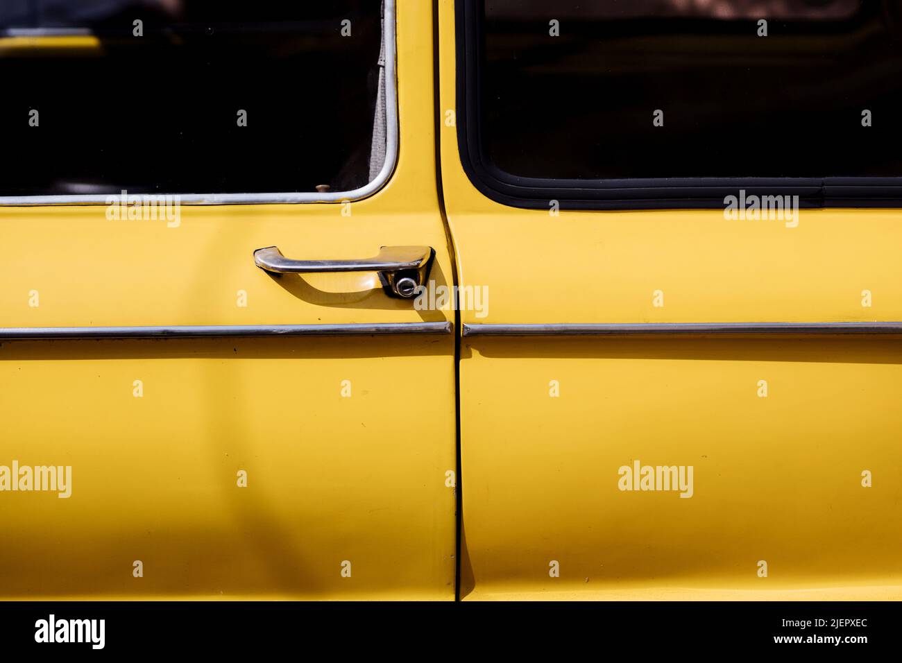classic old automobile. yellow retro car. vintage auto Stock Photo - Alamy