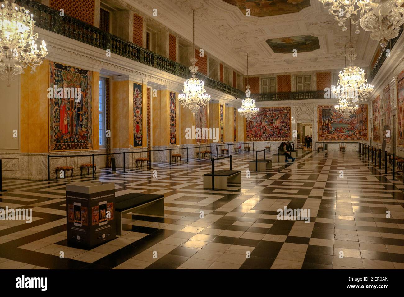 Interior of Christiansborg Palace in the city of Copenhagen, Denmark ...