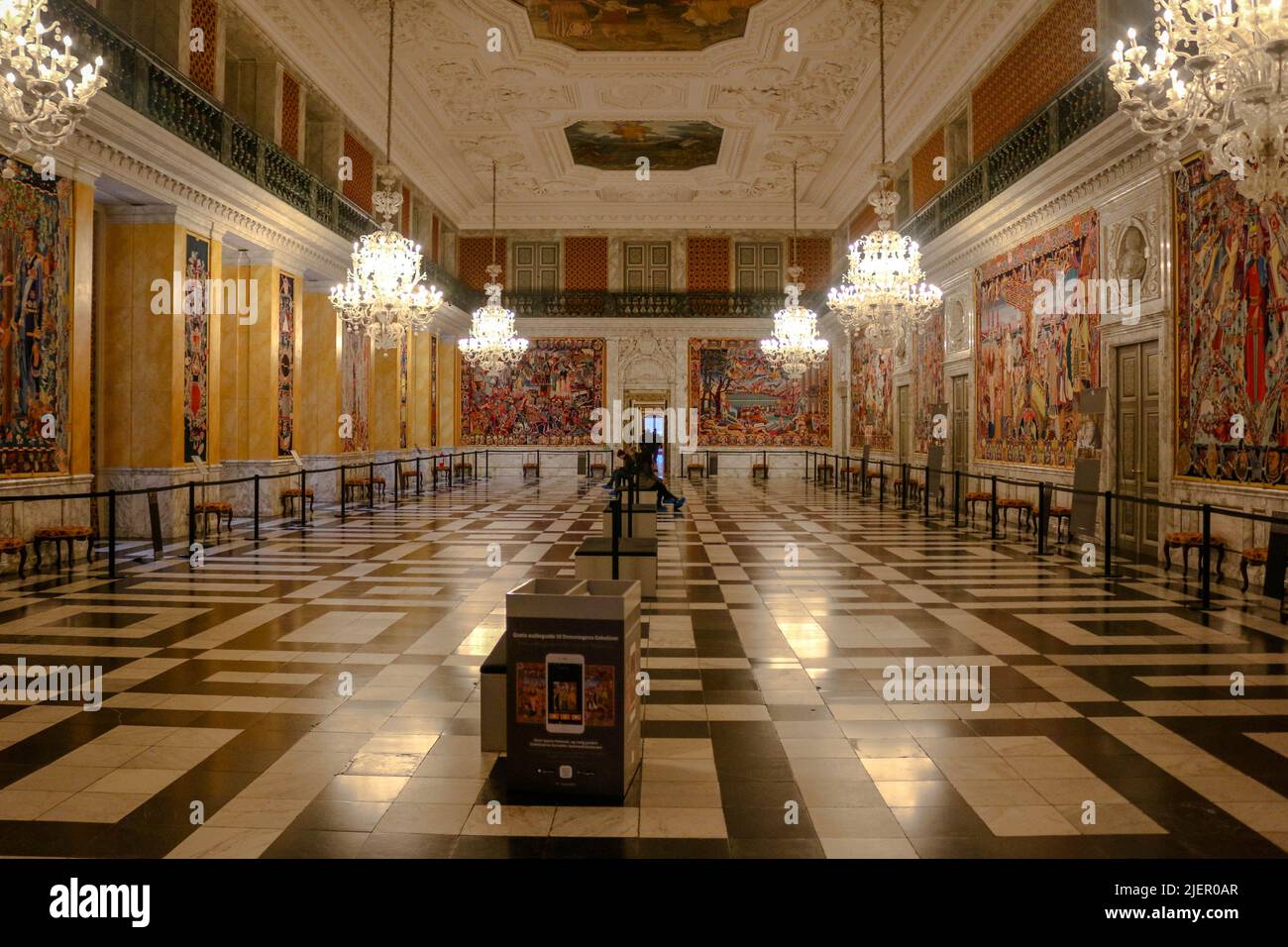 Interior of Christiansborg Palace in the city of Copenhagen, Denmark ...