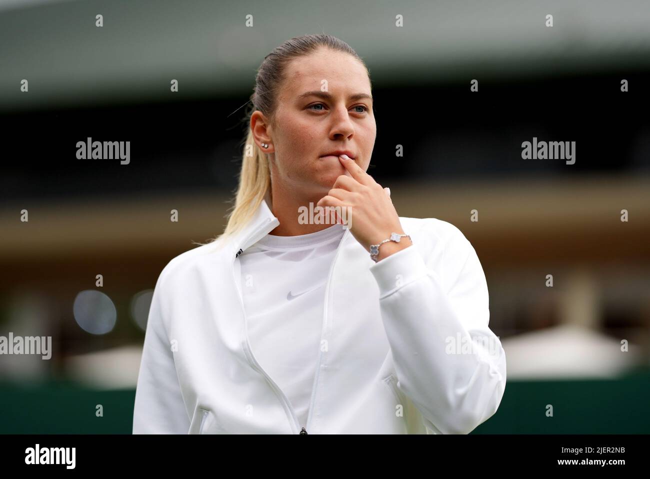 Marta Kostyuk ahead of her match against Katie Swan on day two of the ...