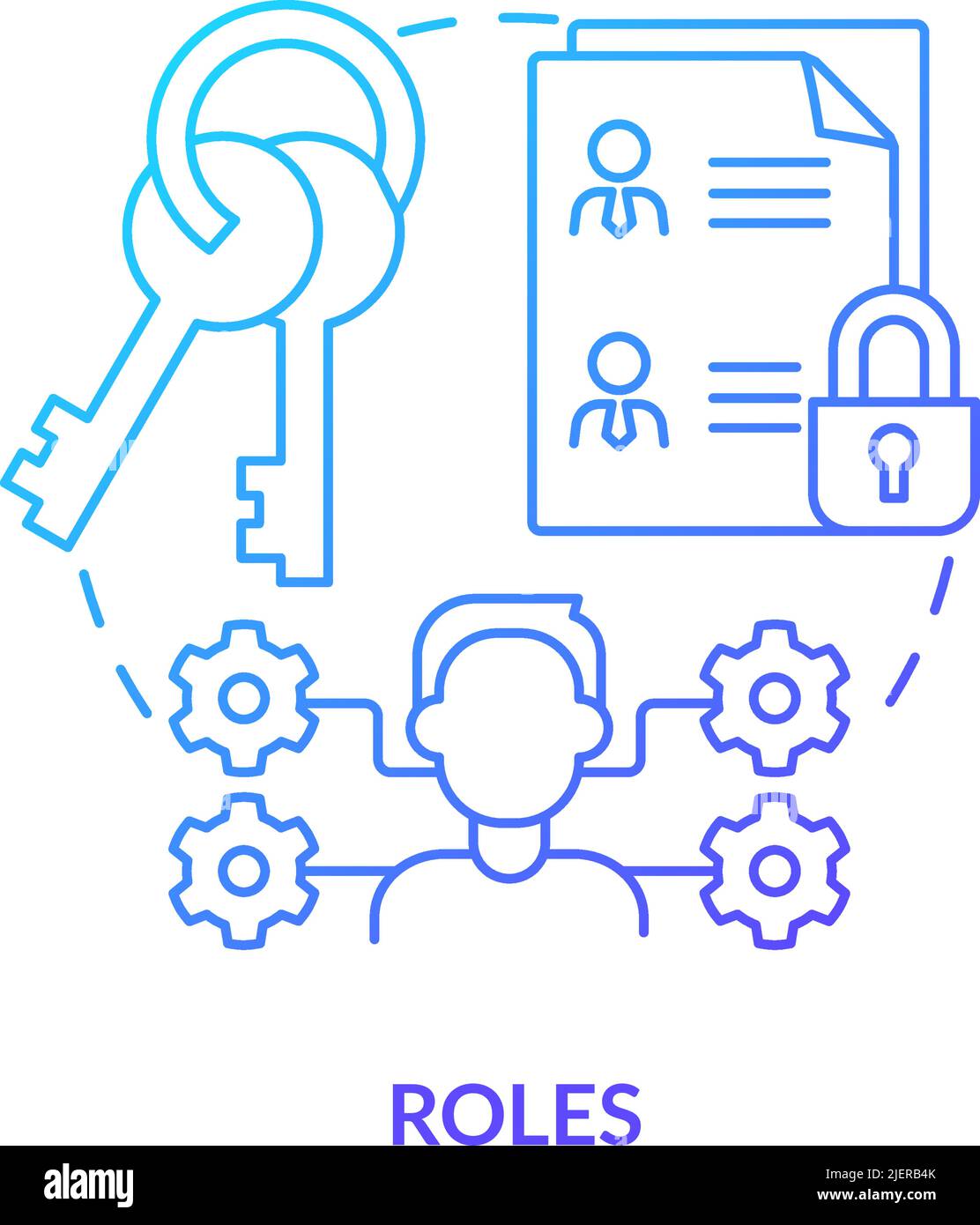 Roles blue gradient concept icon Stock Vector Image & Art - Alamy
