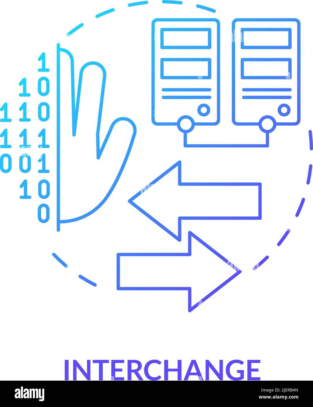 Interchange blue gradient concept icon Stock Vector Image & Art - Alamy