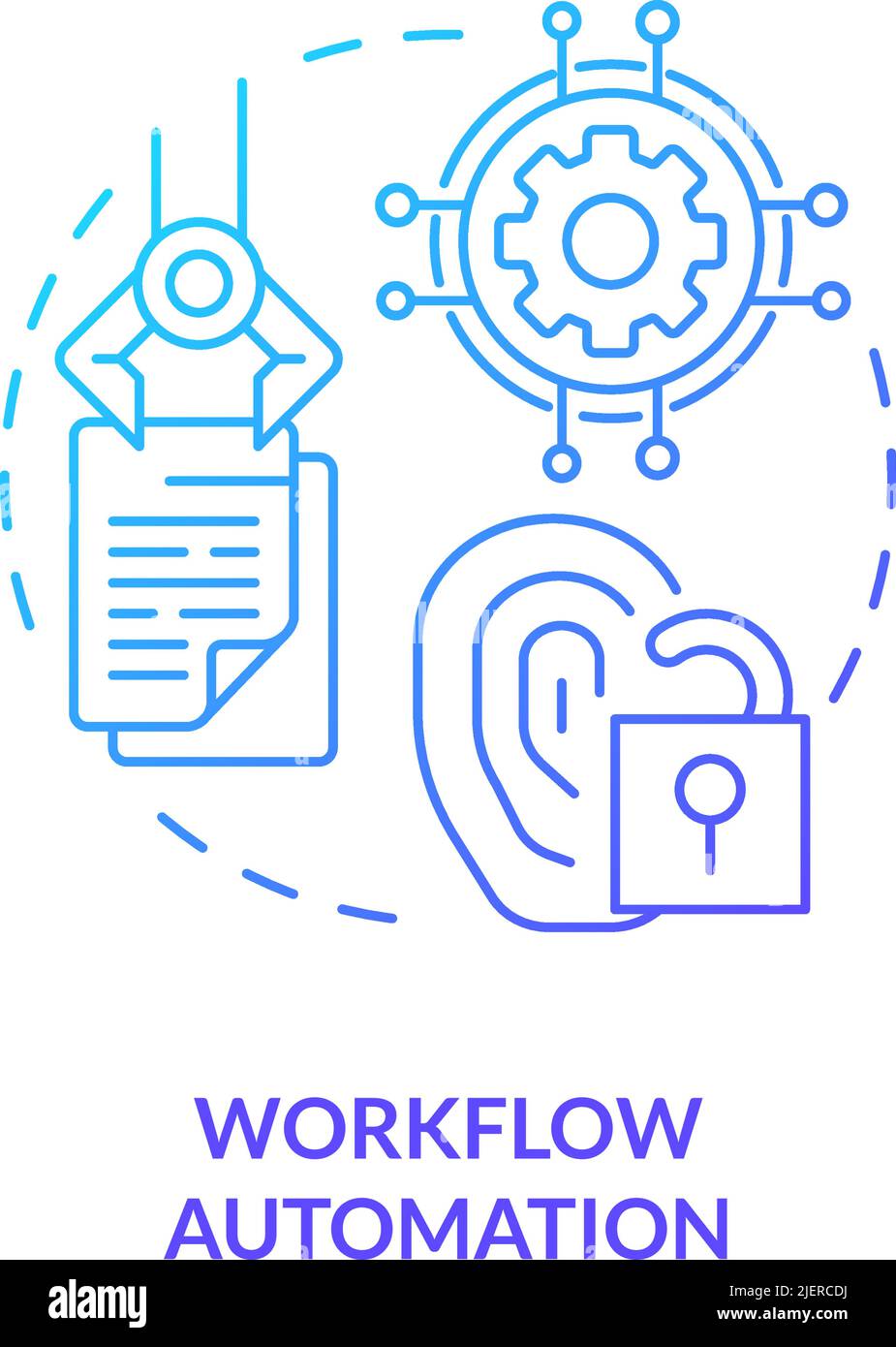 Workflow Automation Blue Gradient Concept Icon Stock Vector Image And Art