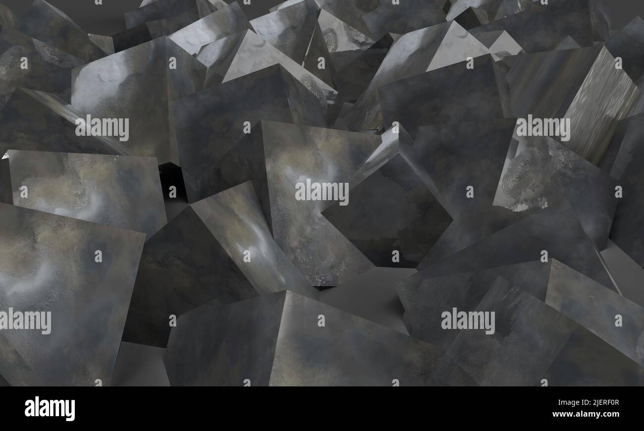 Wallpaper. Gray abstract polyhedra. 3d texture. Background Stock Photo ...
