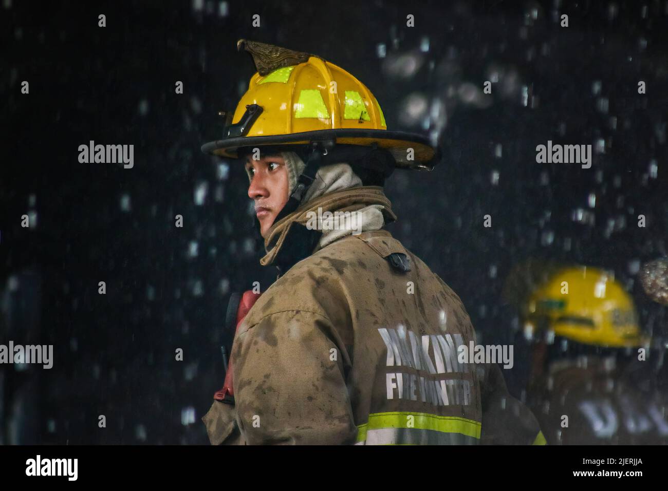 Pasig, Philippines. 28th June, 2022. A fire volunteer seen inside the ...