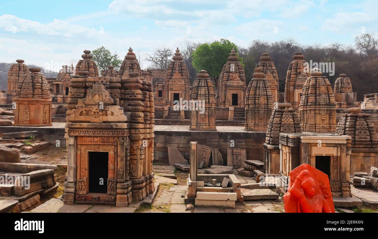 Front view of Bateshwara Group of Temples, Morena, Madhya Pradesh ...