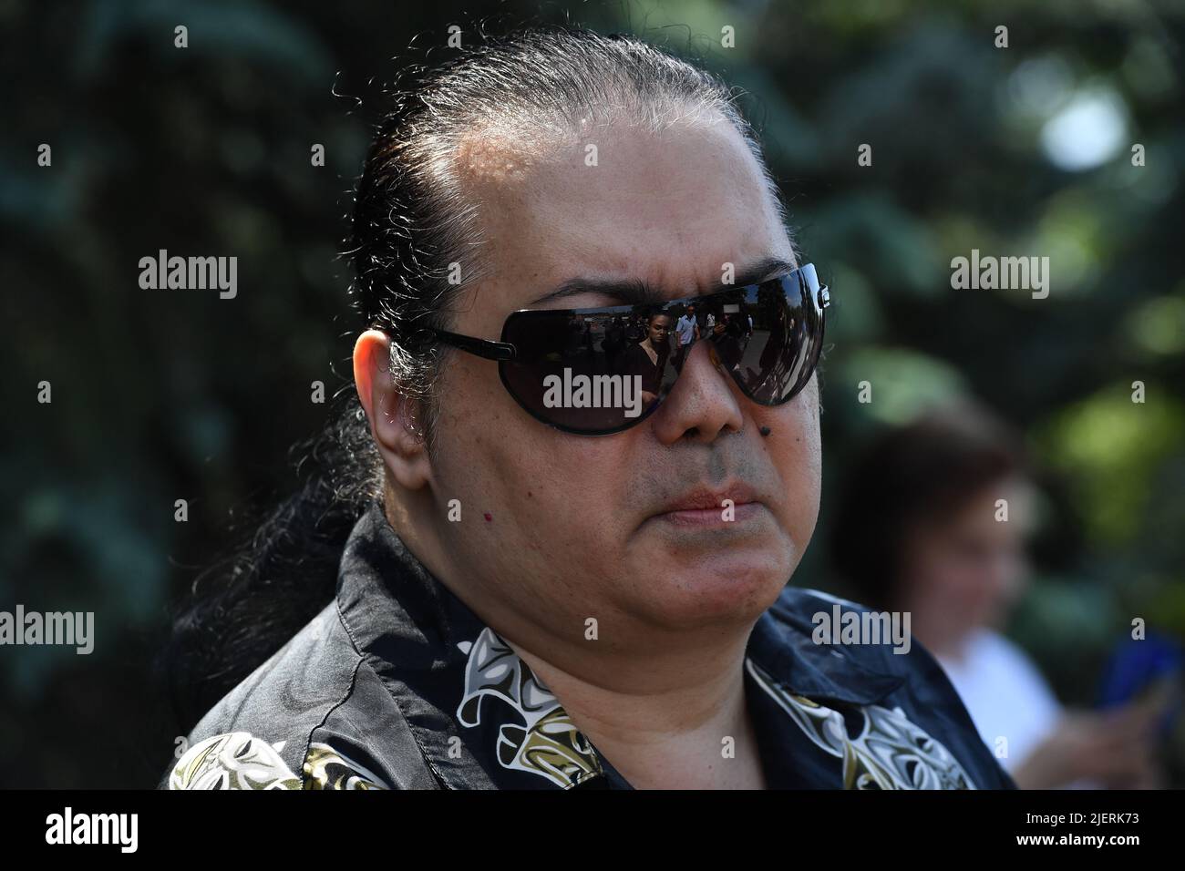 Moscow. The singer Igor Nadzhiyev at a ceremony of farewell to the ...
