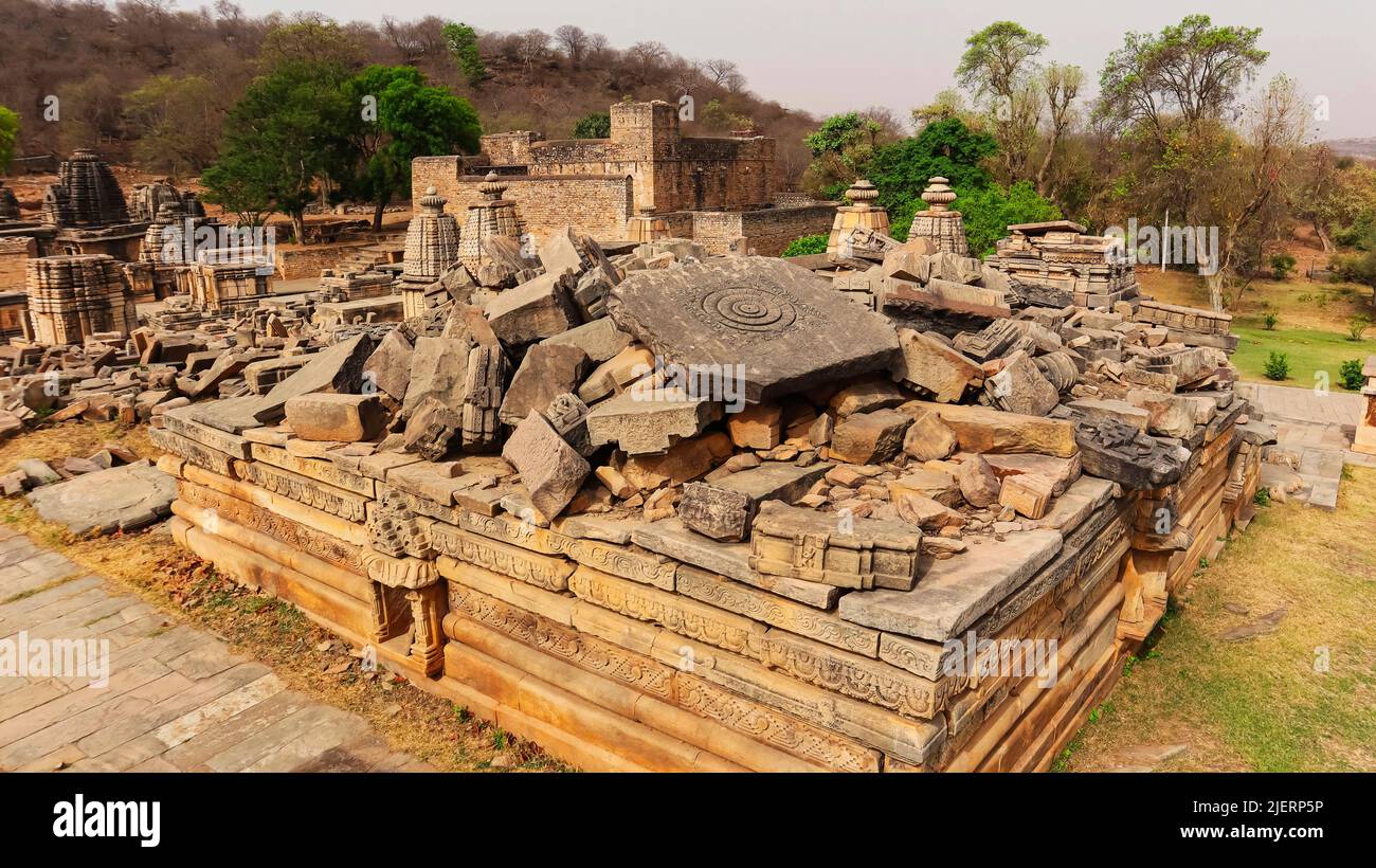 Ruined remnants of temples at Bateshwara Group of Temples, Morena ...