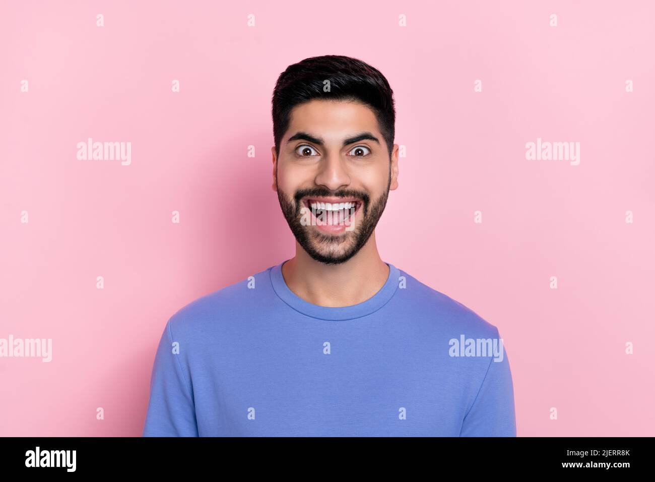 Portrait of astonished impressed person open mouth stare speechless ...