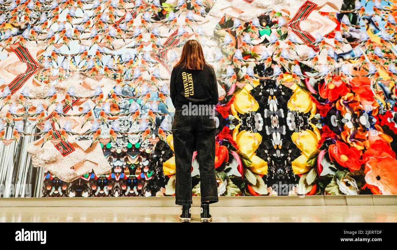 London, UK. 28th June, 2022. Gallery staff with Nick Cave, Wallwork ...