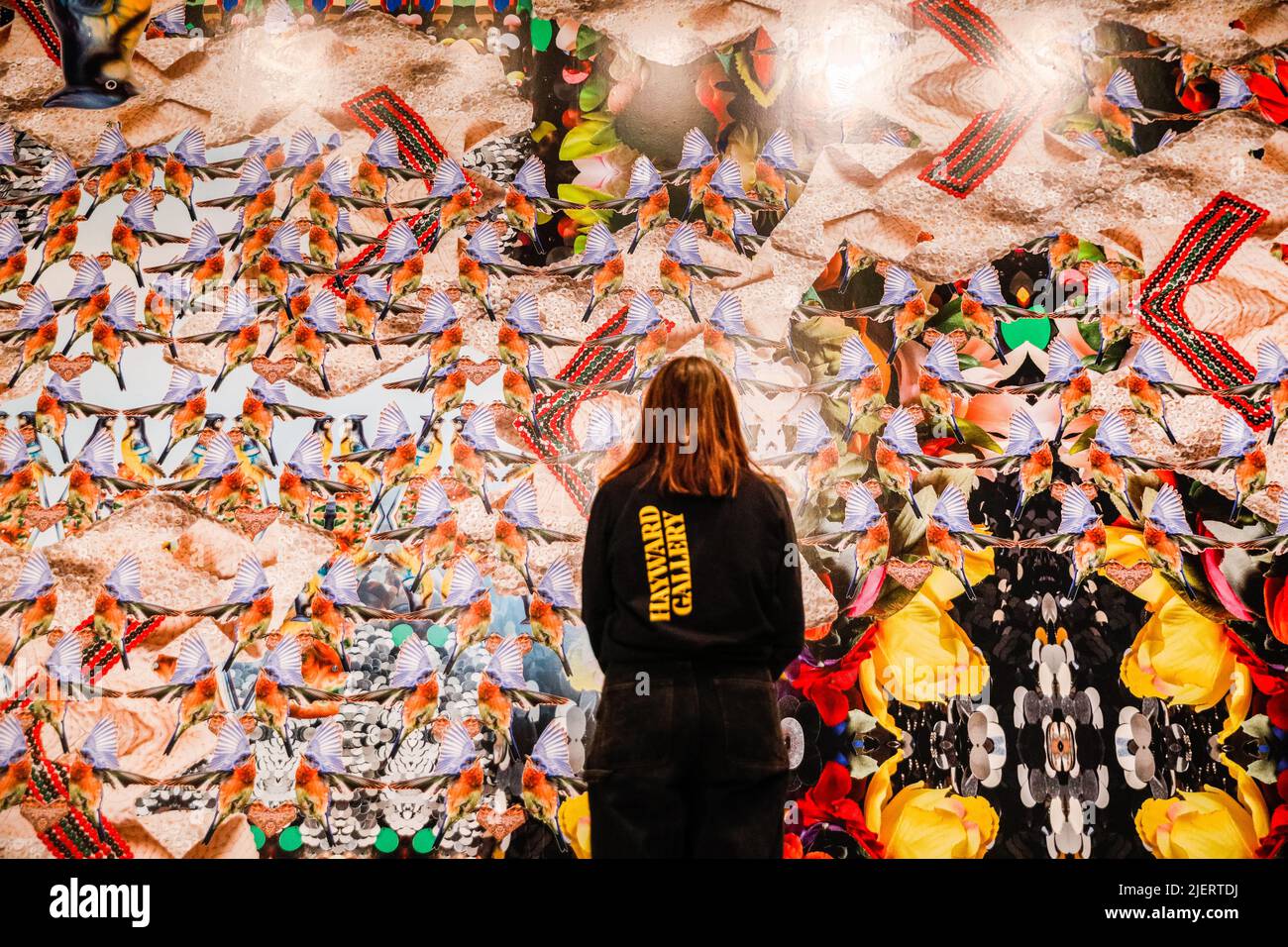 London, UK. 28th June, 2022. Gallery staff with Nick Cave, Wallwork ...