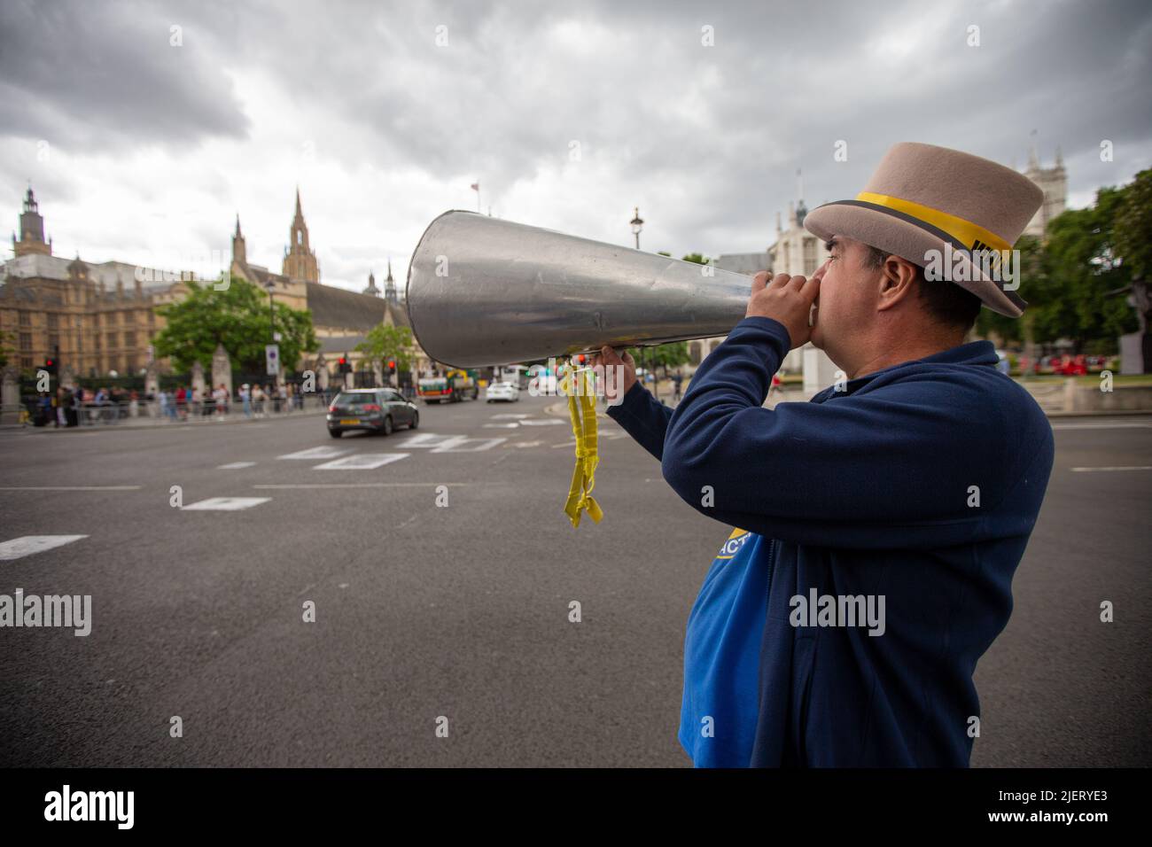 London, England, UK. 28th June, 2022. Anti-Brexit activist STEVE BRAY ...