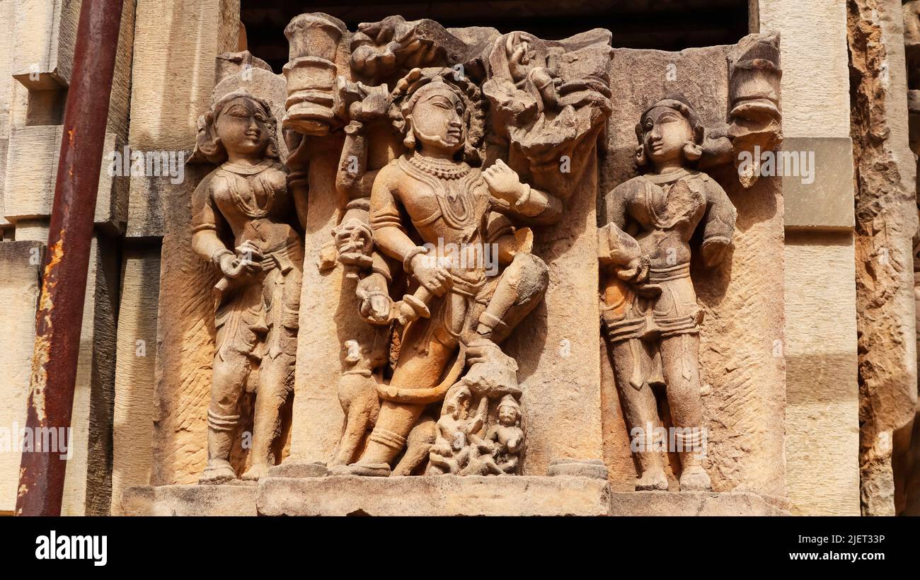 Broken sculptures of Hindu Gods at Lord Vishnu Temple near The ...