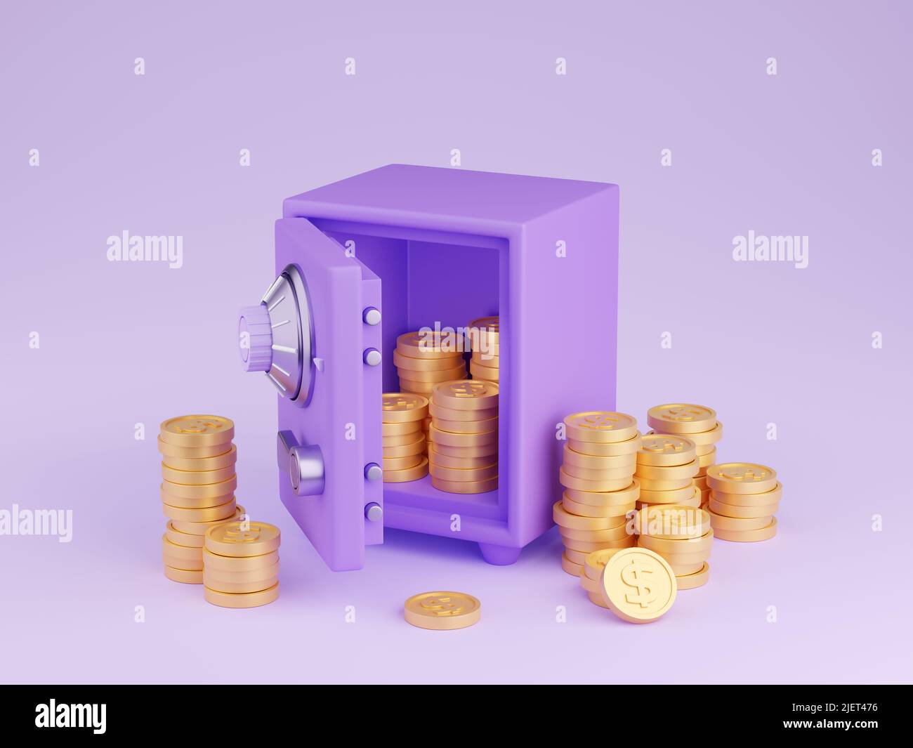 Safety deposit box filled with coins hi-res stock photography and ...