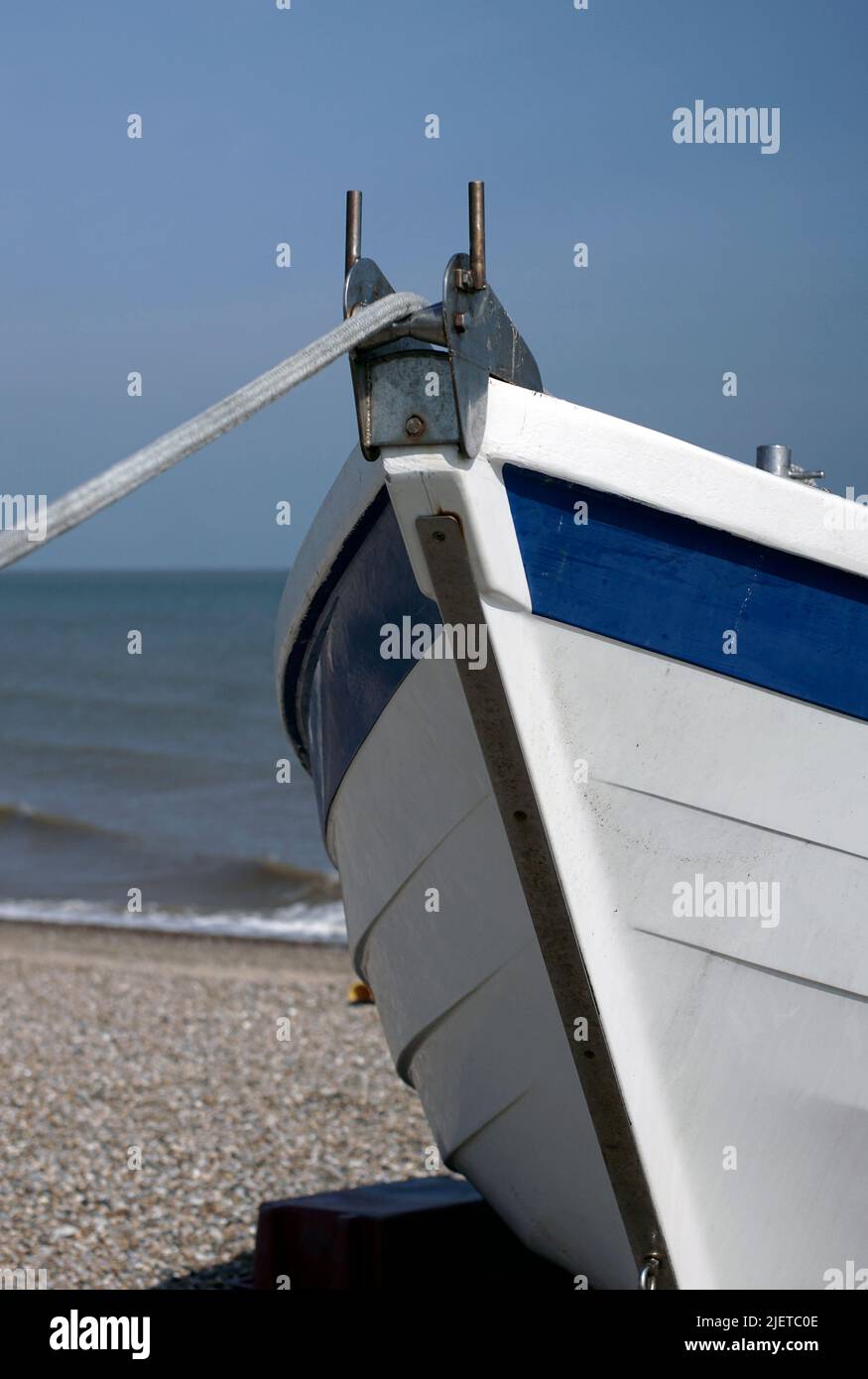 longshore fishing boat bow sizewell suffolk england Stock Photo - Alamy