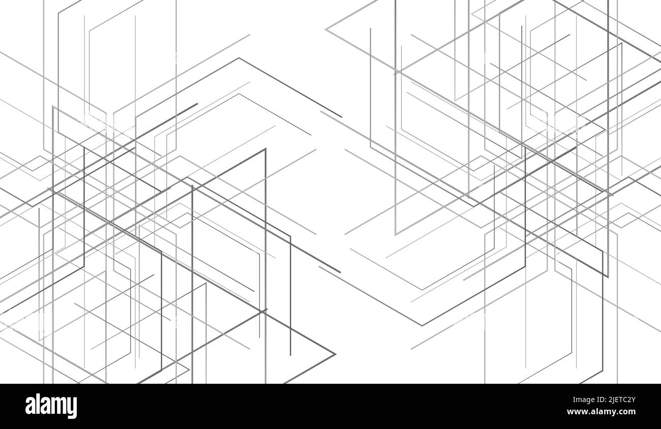 abstract white gray hexagon, network or electric image, geometric ...