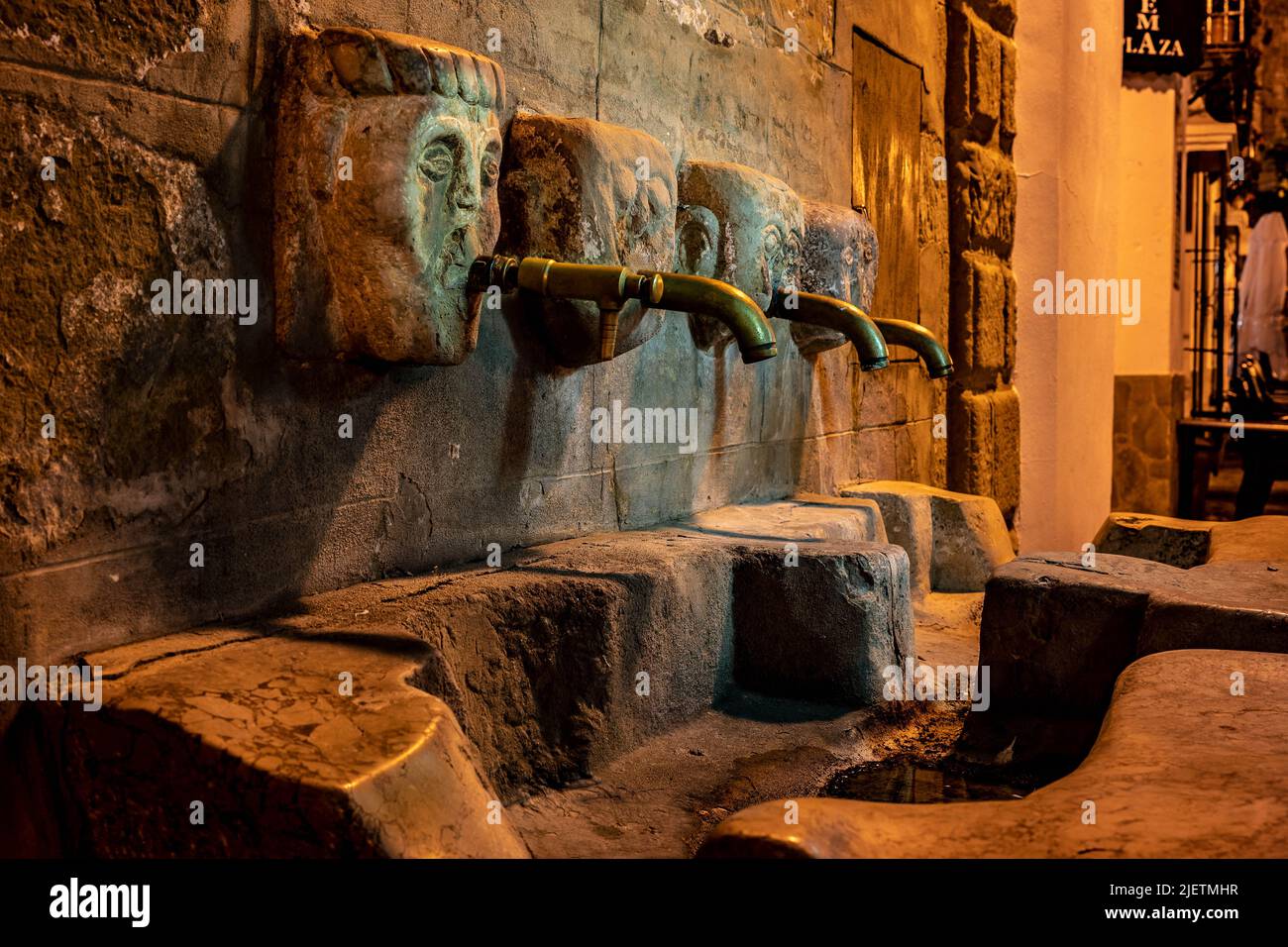 Ornate horse trough, Grazalema Spain Stock Photo - Alamy