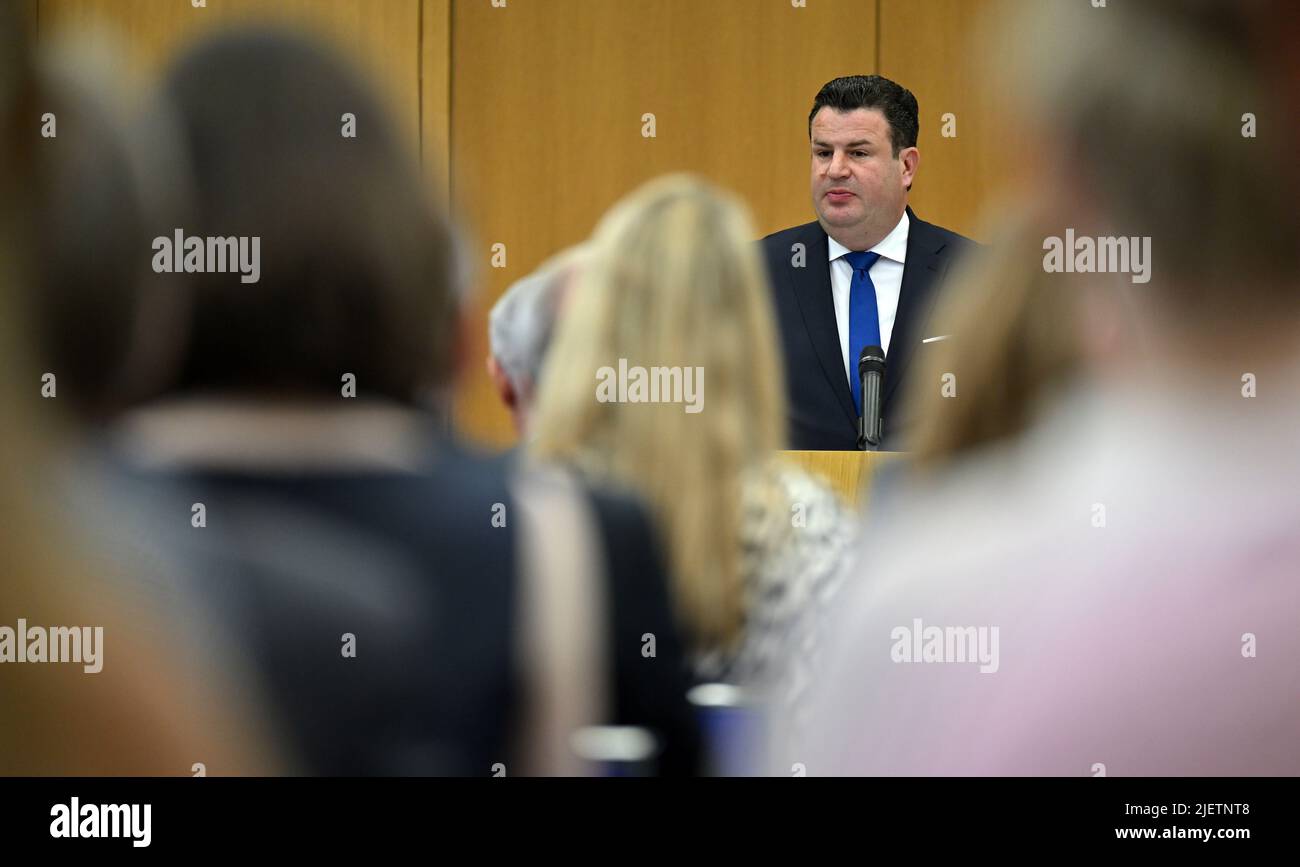 Erfurt, Germany. 28th June, 2022. Hubertus Heil (SPD), Federal Minister ...