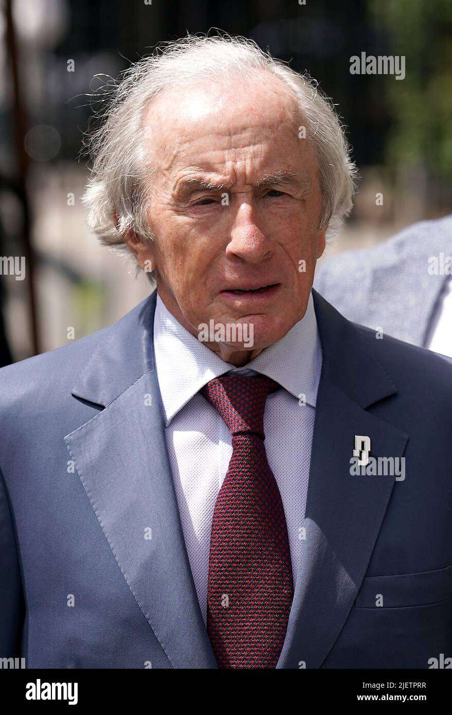 Jackie Stewart arrives on day two of the 2022 Wimbledon Championships ...