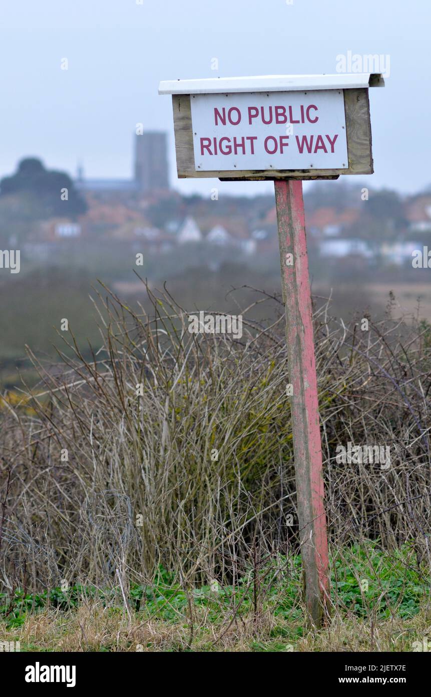No public right of way sign hi-res stock photography and images - Alamy