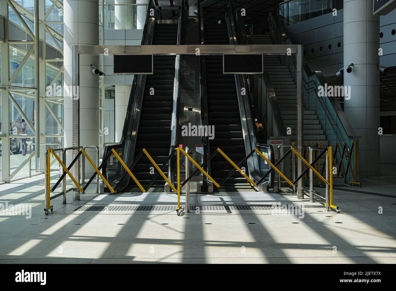 Hong Kong, China. 28th June, 2022. Barricades are put up by the police ...