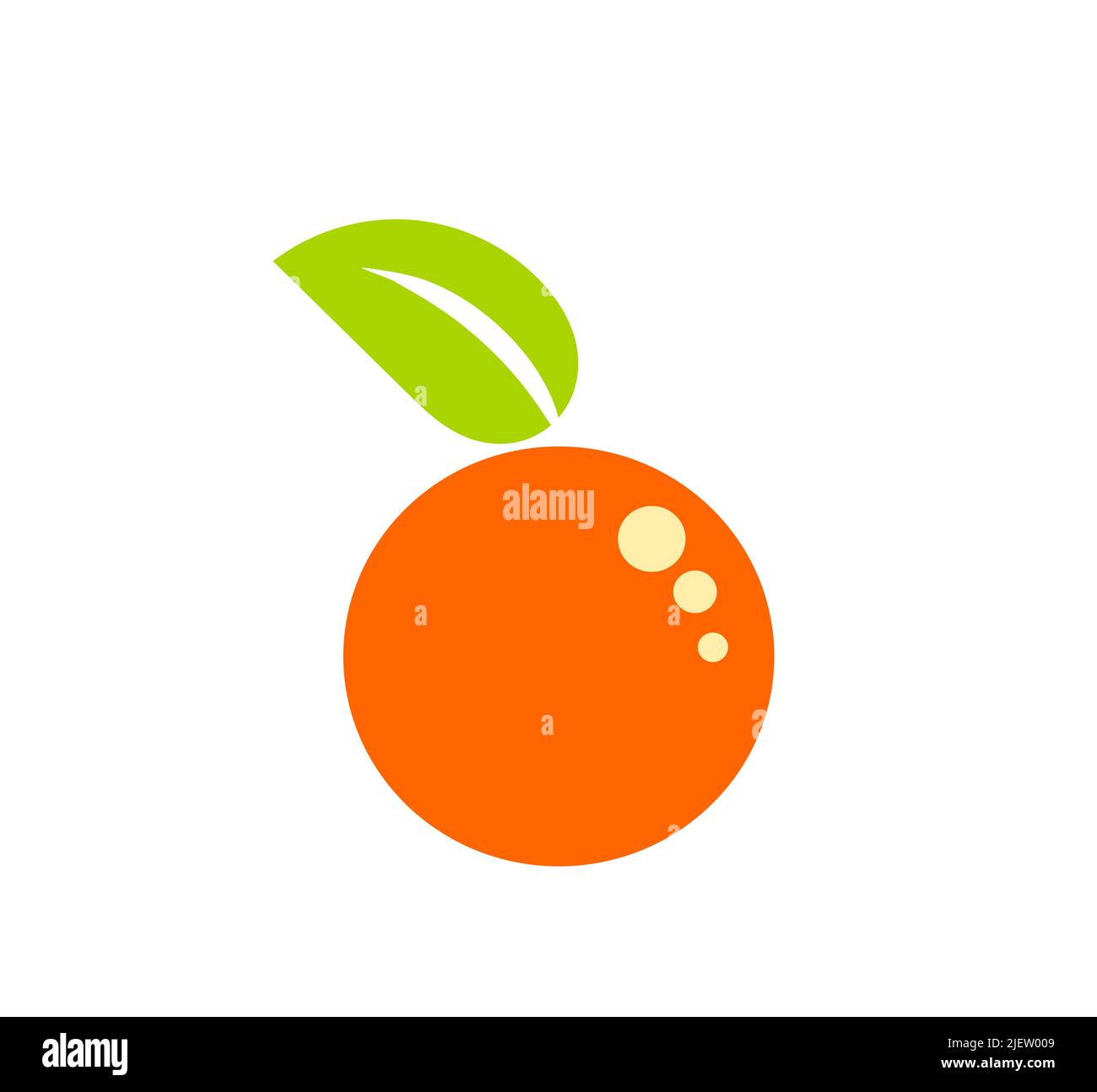 Symbolic simple orange fruit Stock Vector Image & Art - Alamy