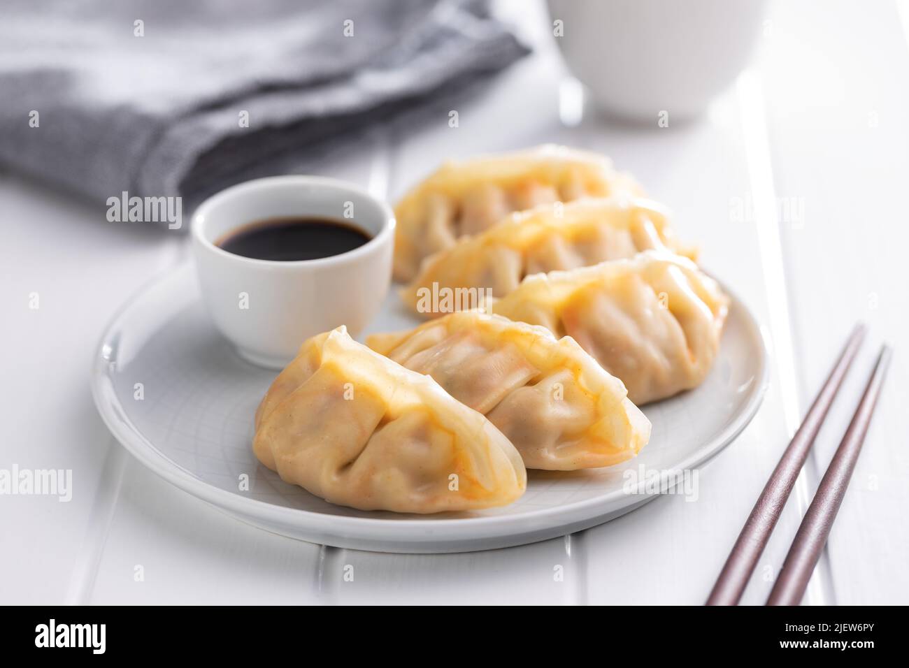 Kimchi pork dumplings hi-res stock photography and images - Alamy