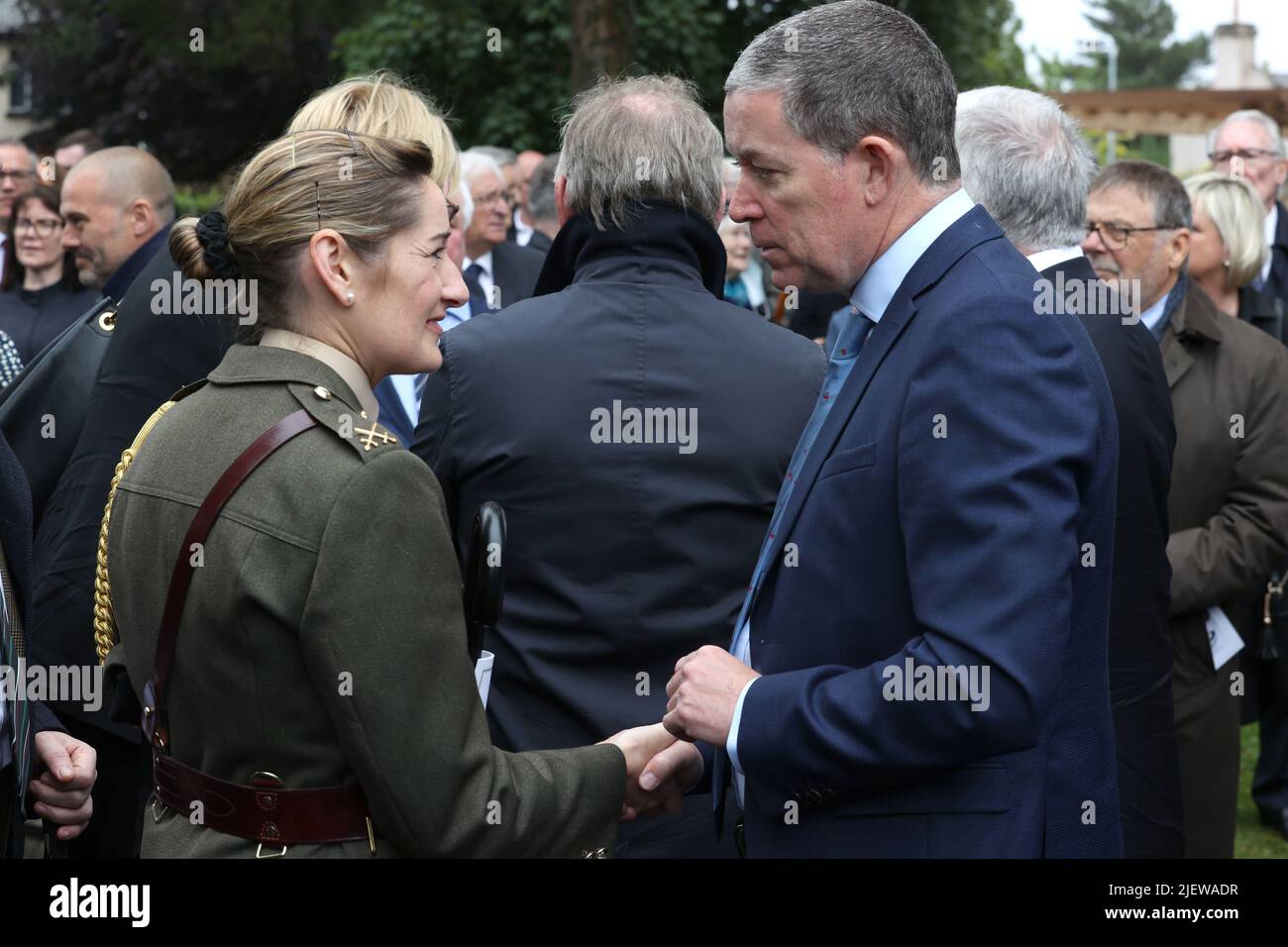 Commandant Claire Mortimer (left) Aide De Camp representing the ...