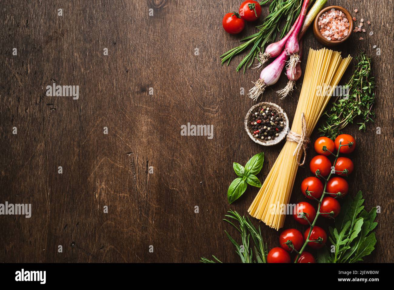 Food background, Italian cuisine ingredients Stock Photo - Alamy