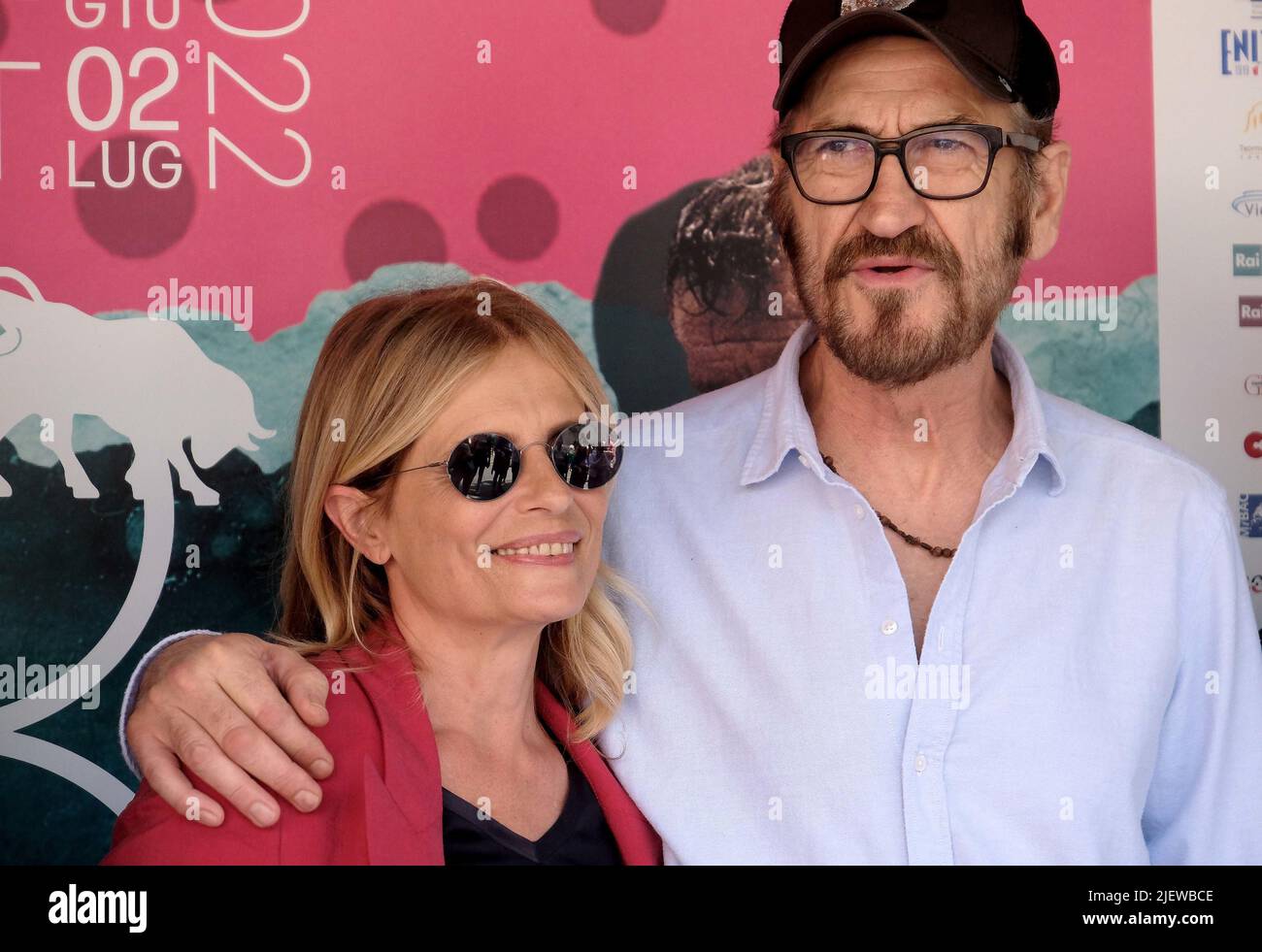 June 28, 2022, Taormina (Messina, ITALY: Italian actors Marco Giallini ...