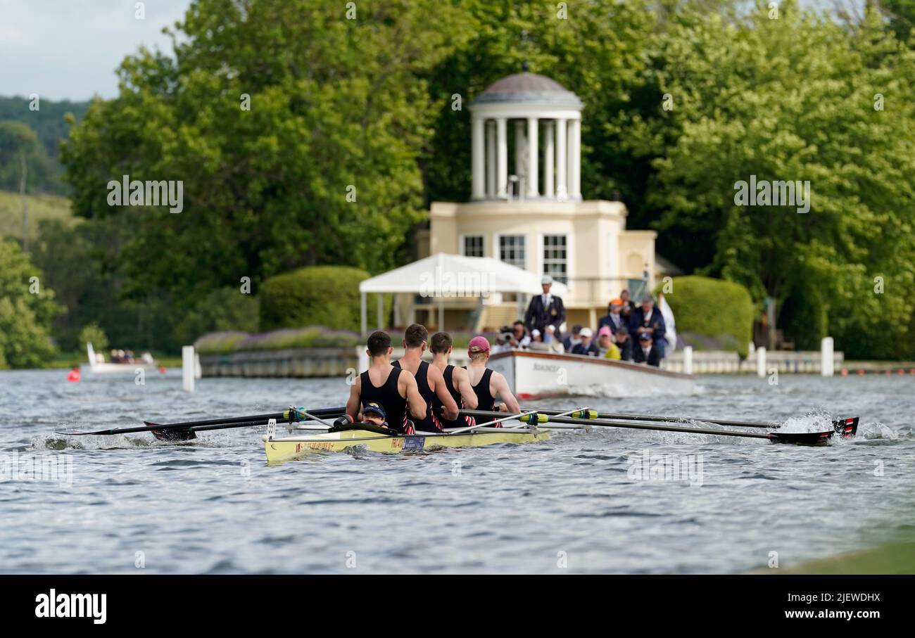 Thames Rowing Club compete on the opening day of the 2022 Henley Royal ...