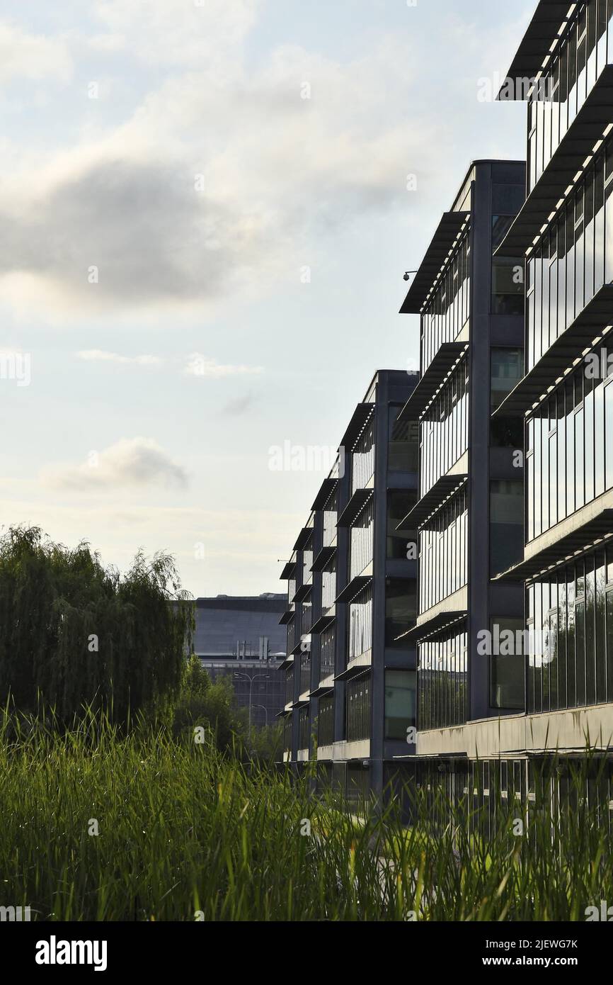 The Park - modern office buildings and landscape with lakes located in ...