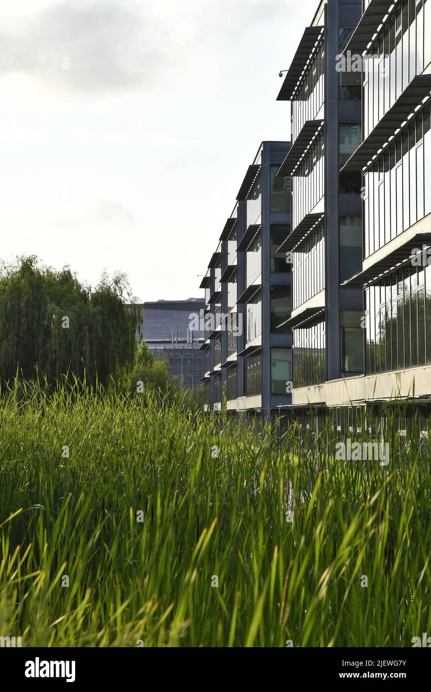 The Park - modern office buildings and landscape with lakes located in ...